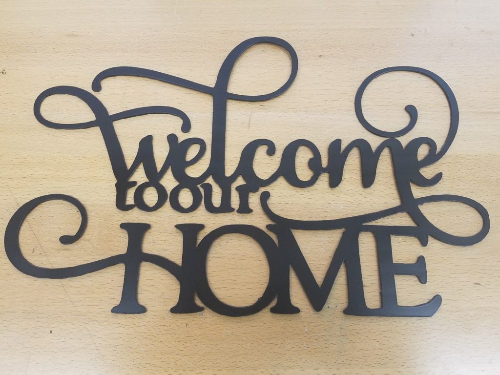 Welcome to Our Home metal wall art plasma cut sign gift idea - Gas Pro ...