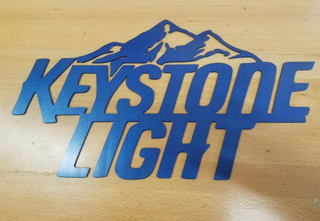 Keystone Light sign metal wall art plasma cut decor beer gift idea ...
