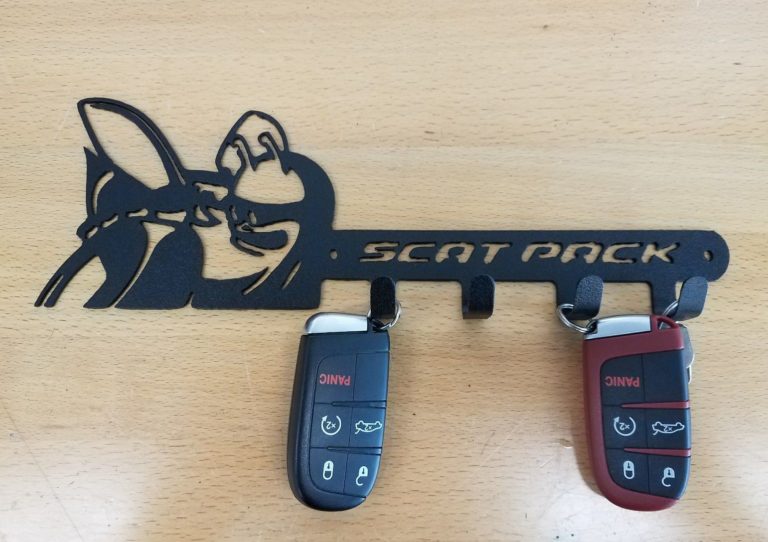 Dodge Challenger Scat Pack key fob holder metal wall art plasma cut ...