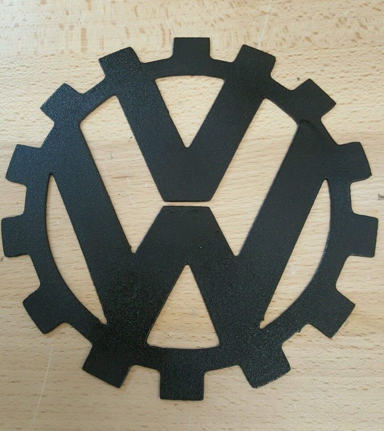 VW cog emblem logo metal wall art plasma cut decor Volkswagen - Gas Pro Shop & Fabrication