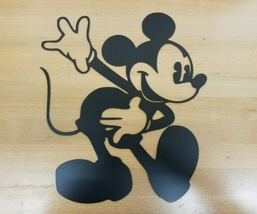 Mickey mouse metal wall art plasma cut home decor gift idea disney ...
