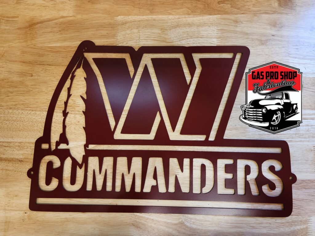 Washington commanders logo metal art sign - Gas Pro Shop & Fabrication